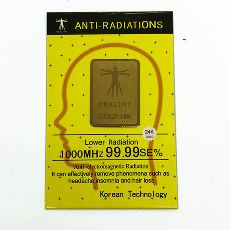 24k Gold Plating Energy Saver Chip Anti Radiation Mobile Phone Sticker