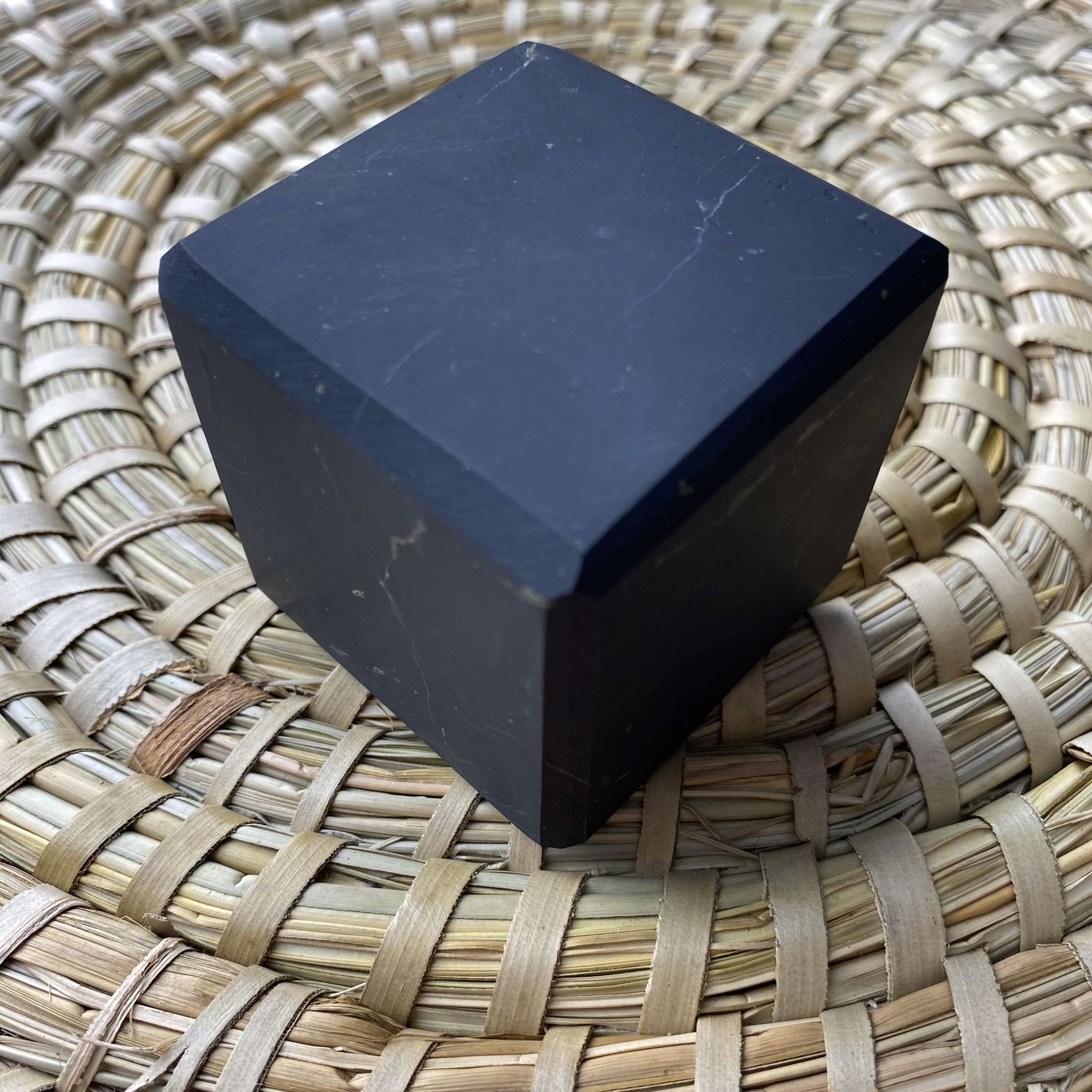 Shungite Unpolished Cube 10cm - Authentic From Russia | Naturesupplies