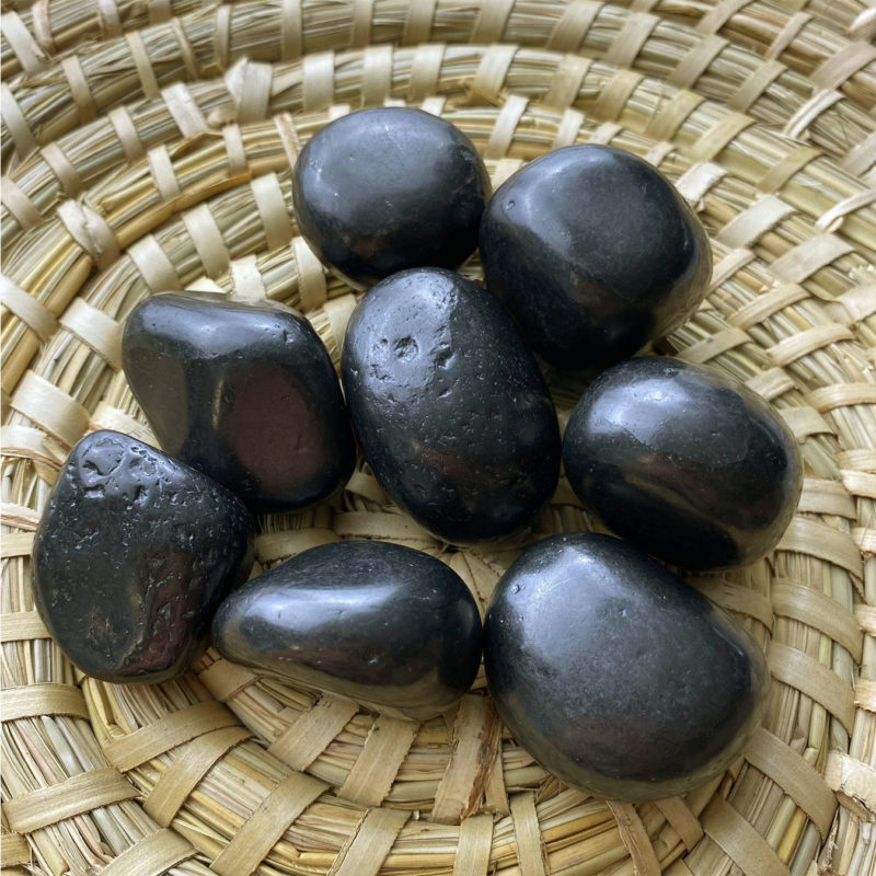 Shungite Polished Pebbles 2-4cm | 25g, 50g, 100g Pouch | Naturesupplies