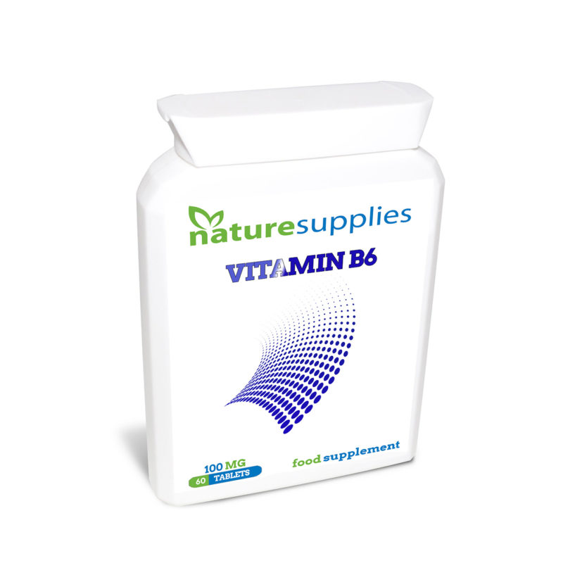 Vitamin B6 Tablets x 60 (100mg) | Pyridoxine Supplement Naturesupplies